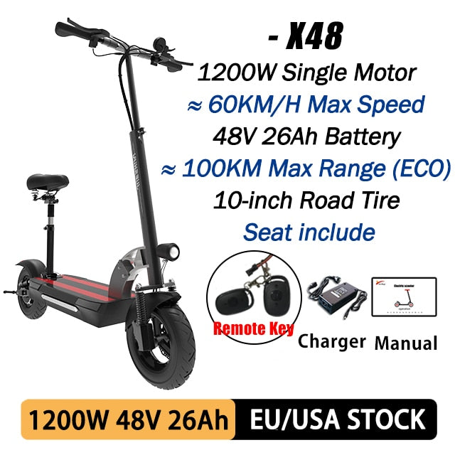 60V 5600W Dual Drive Electric Scooter 80km/h Foldable with Seat ...
